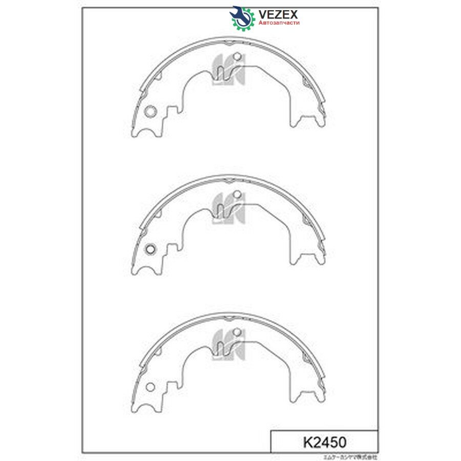 KASHIYAMA K2450 Колодки тормозные барабанные