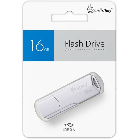 USB флешка Smartbuy 16Gb Clue white USB 2.0