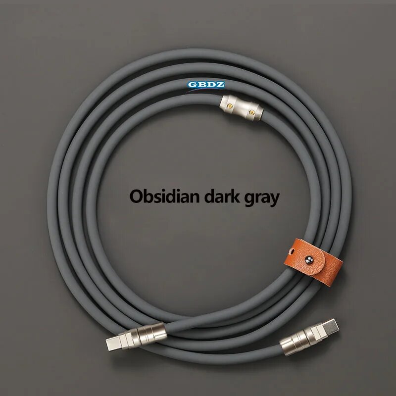 Кабель Type-C 2M Pearl nickel, 6A, 100W