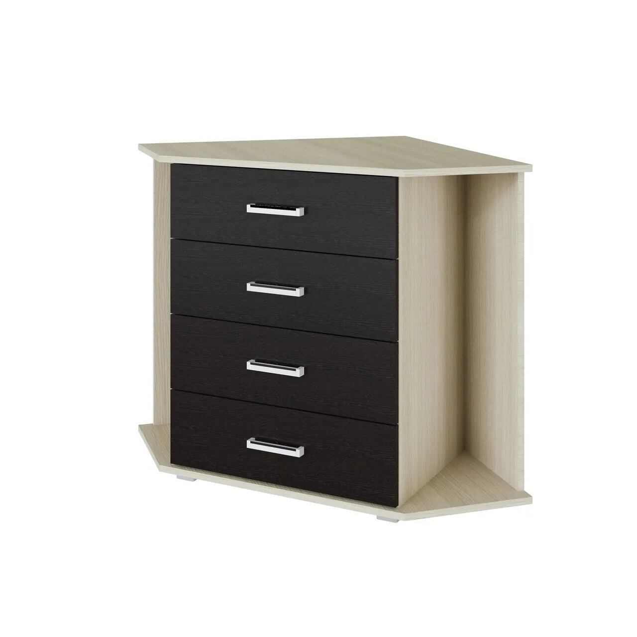 Комод «Катрин 7» роликовые направляющие, ЛДСП (Дуб молочный/Венге) 77х77х79