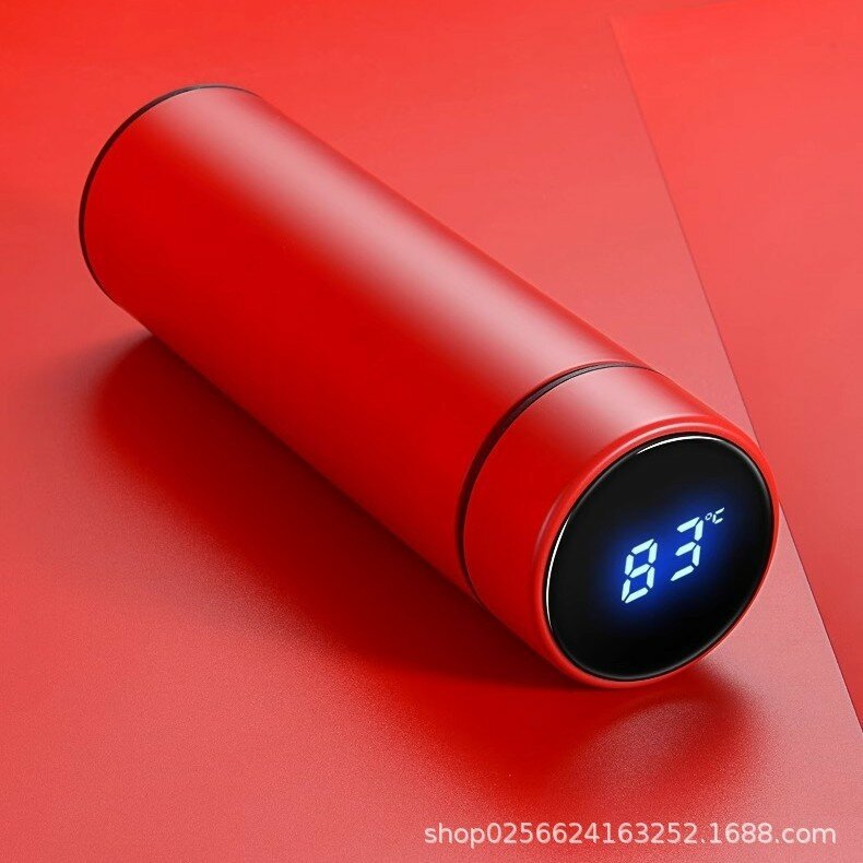 Термокружка из нержавеющей стали 304 с интеллектуальным дисплеем температуры, мужская деловая промо-кружка, подарочная кружка с нанесением логотипа.