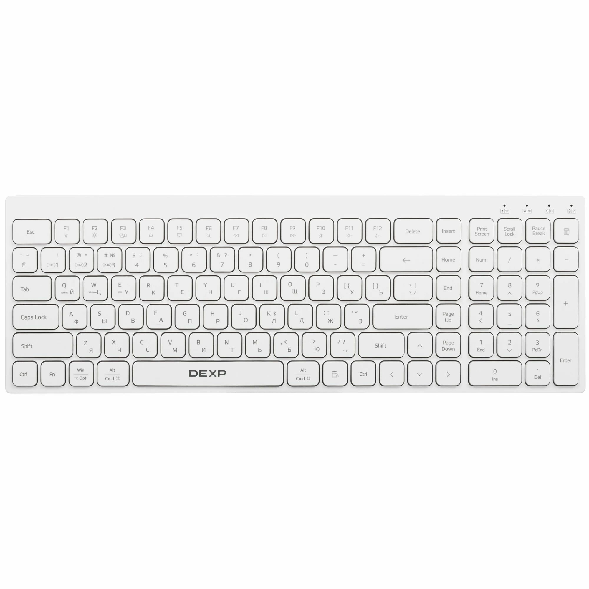 Клавиатура беспроводная DEXP DK-KMW1 белая