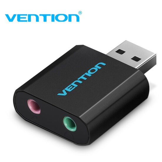 Внешняя звуковая карта Vention USB черная