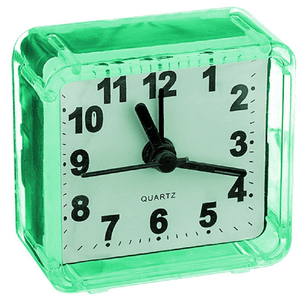 Perfeo Колонки Quartz часы-будильник "PF-TC-001", квадратные 5,5 5,5 см, зелёные