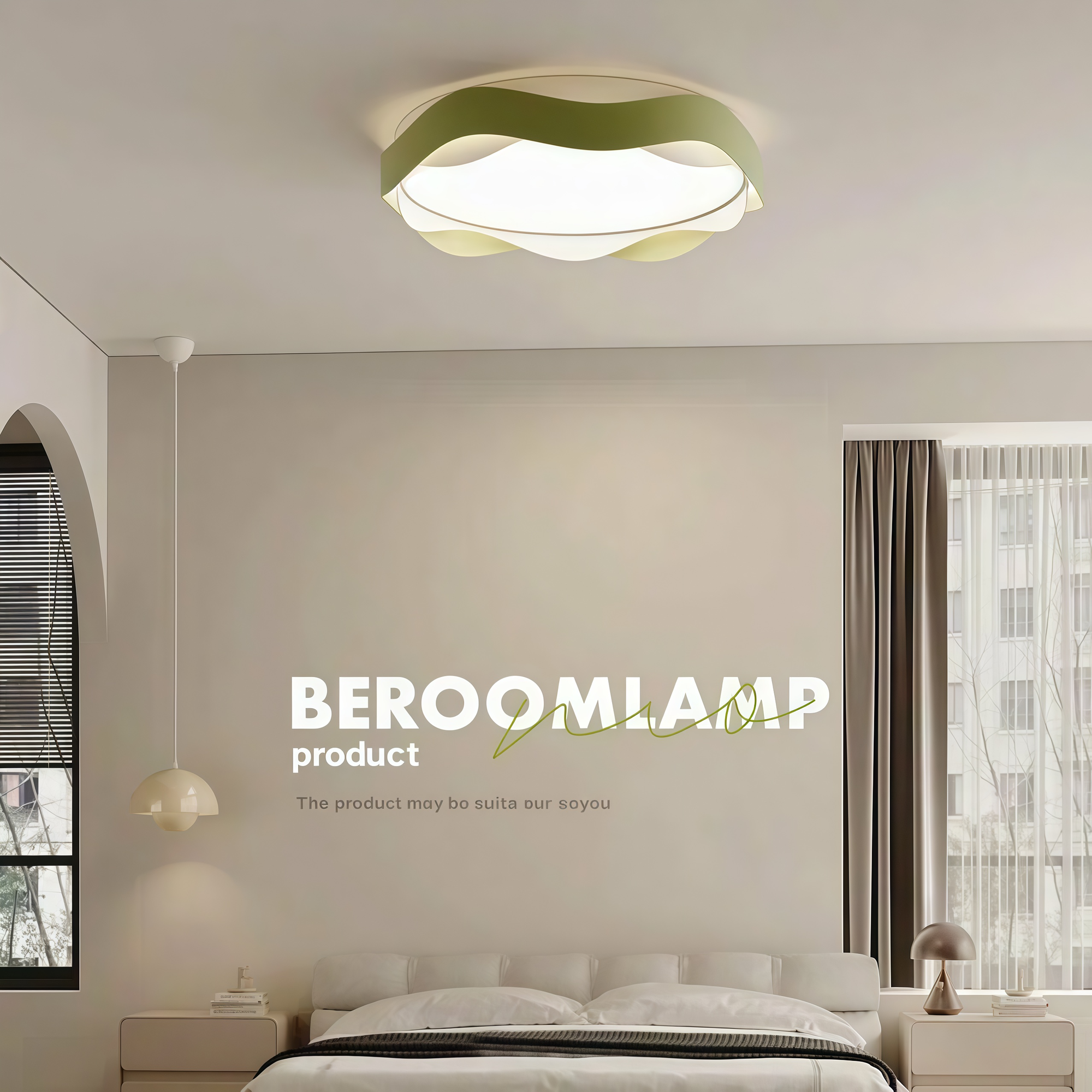 Люстра Clear Lighting, LED, 2853 LED-ламп, IP68, пульт ДУ, плафон зеленый
