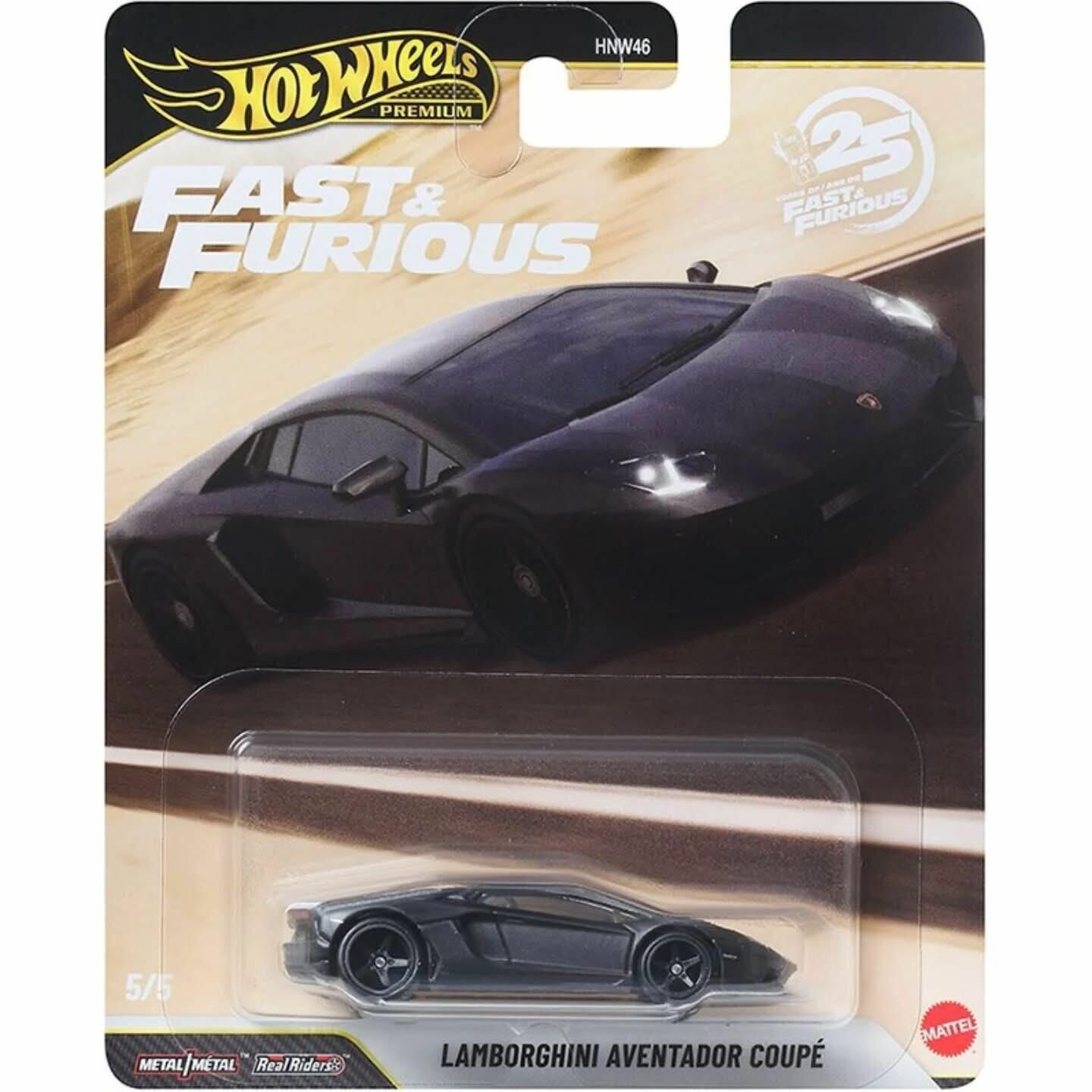 Набор Hot Wheels Premium Fast & Furious P: LAMBORGHINI AVENTADOR COUPE , 1 коллекционных авто 1:64