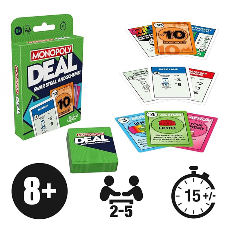 Монополия Карточная Игра Настольная "Сделка" Отличный выбор для семейного досуга и вечеринок