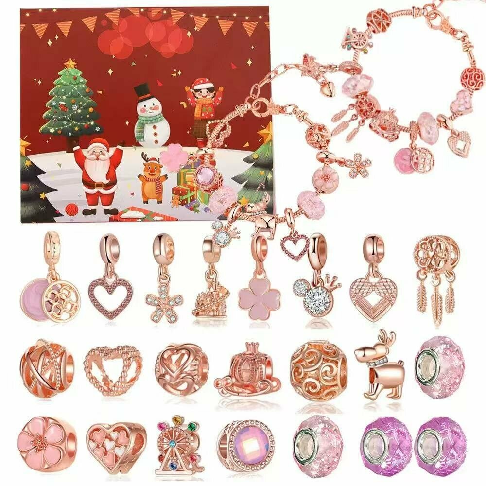 Адвент-календарь "Christmas advent calendar", с украшениями, сплавной материал，3