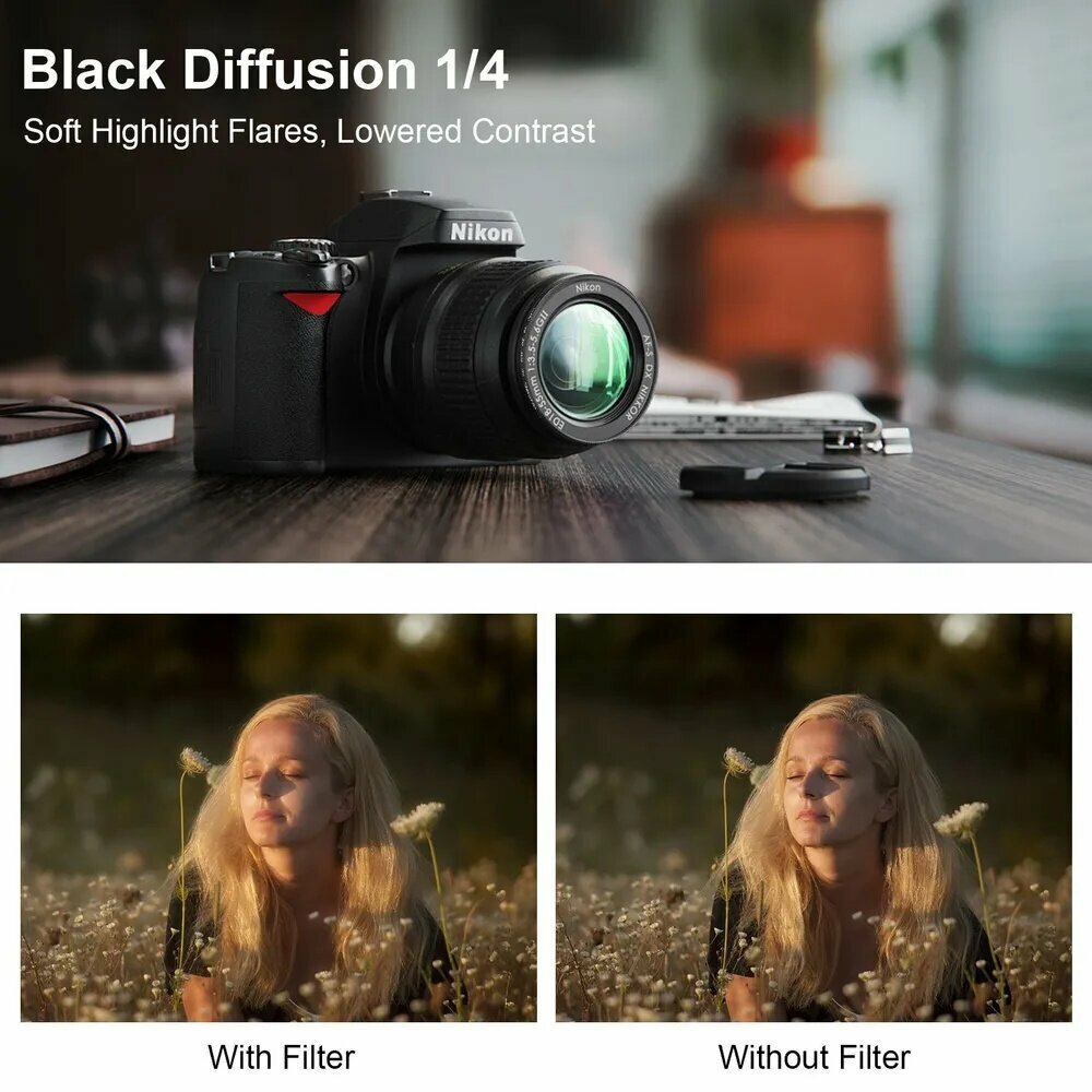 ARTCISE Художественный светофильтр 55 мм, черный матовый