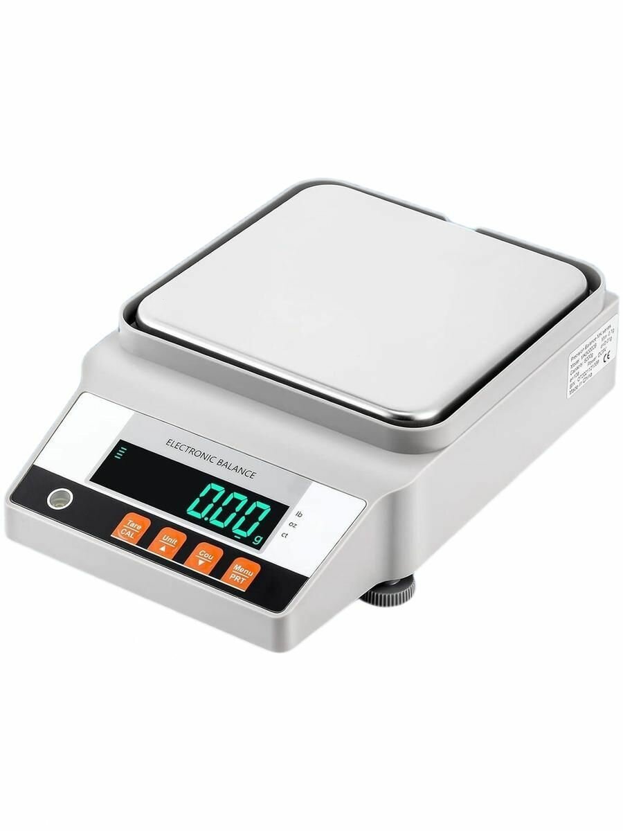 Лабораторные аналитические весы с точностью 0,01 г, пределом взвешивания 5000 г и интерфейсом RS232