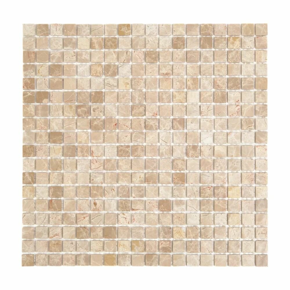 Плитка мозаика КерамограД из натурального камня на сетке для стен кухни и фартука, влагостойкая износостойкая, 30х30см/ 1 сетка