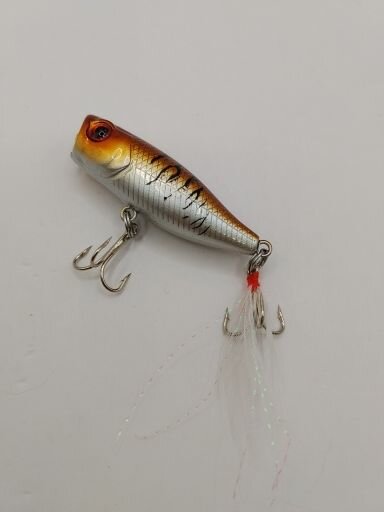 Воблер JACKALL CHUBBY POPPER 42F: 42мм, 3.3г, поппер на язя, голавля и жереха