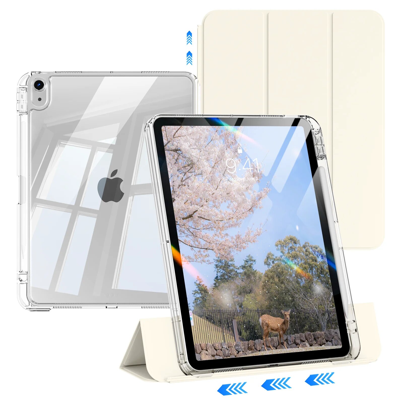 Сумка-мессенджер для iPad 12.9" 2020-2022, Cream White