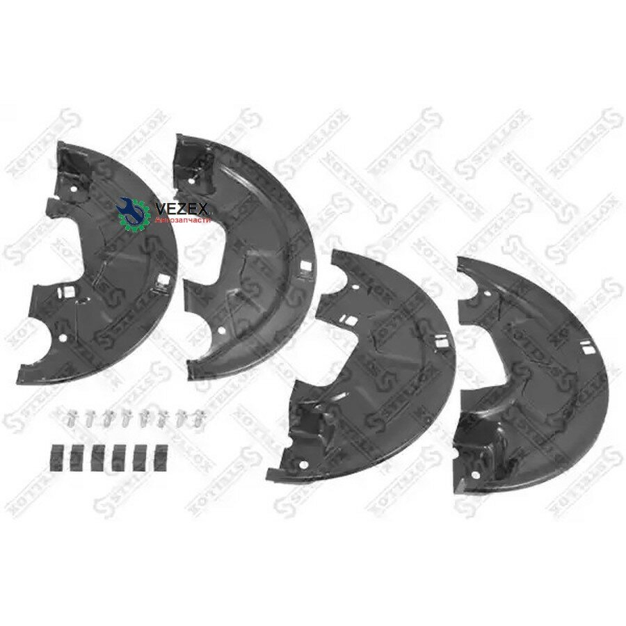 STELLOX 8505310SX щитки пылезащитные комплект на ось! кв. балка d120 SN4220 16град \BPW H. 95г->