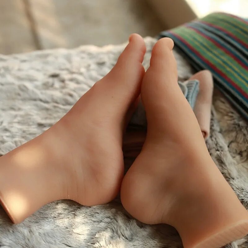 Силиконовый манекен ног для детей, Цвет: One Pair toe bone