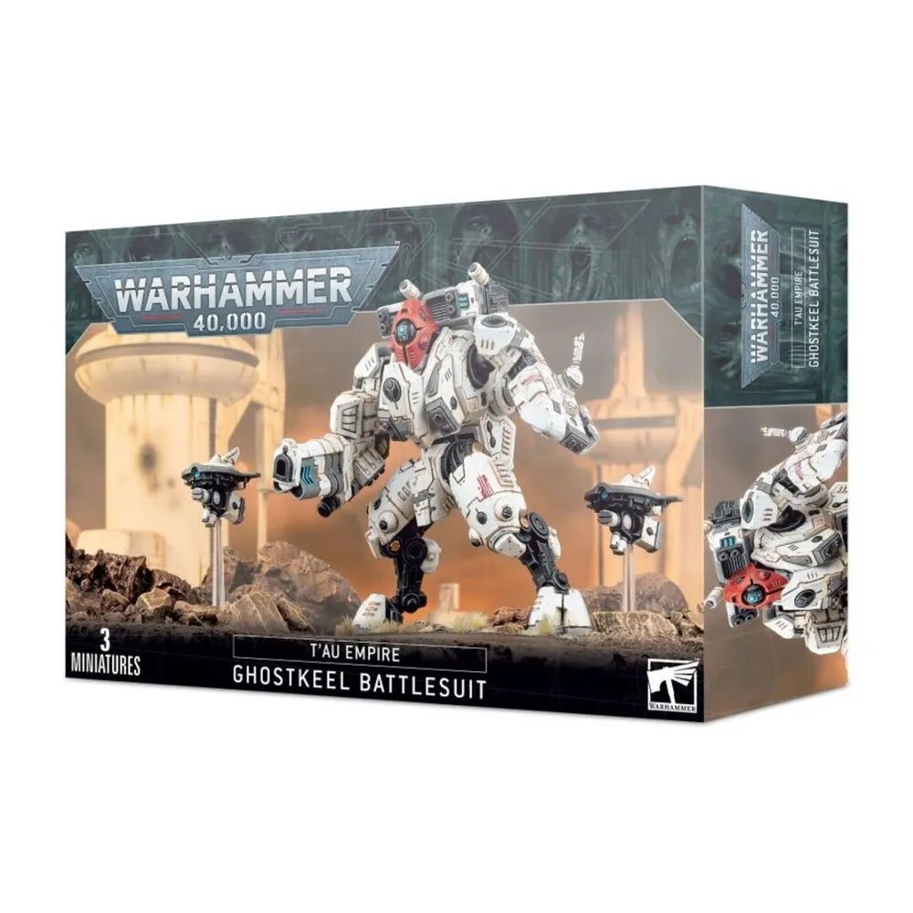Warhammer 40000 XV95 GHOSTKEEL BATTLESUIT - набор из 3 миниатюр, пластик