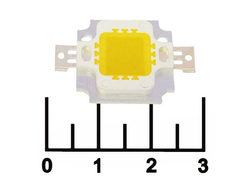 Светодиод LED 10W белый теплый 24-36V 350mA 800lm 3000K HL010WW (1109т)