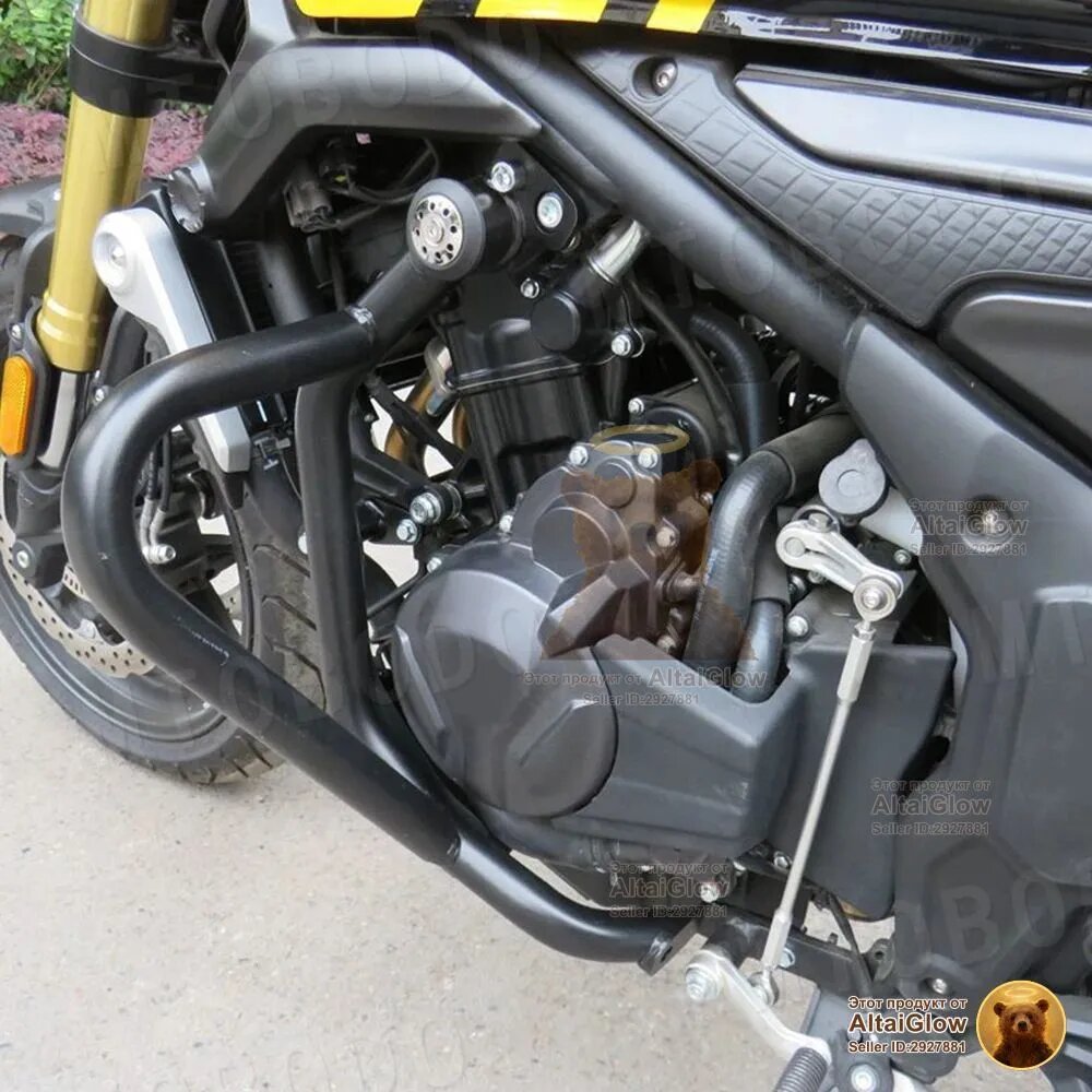 Бампер для мотоцикла LONCIN VOGE 525AC, защита от падения, черного цвета — фото 1