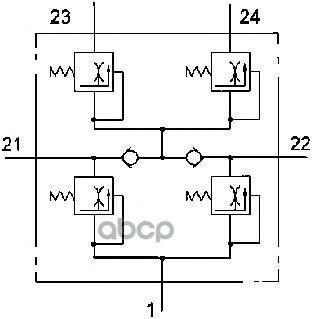 Клапан защитный 4-х контурный Wabco арт. 9347141230