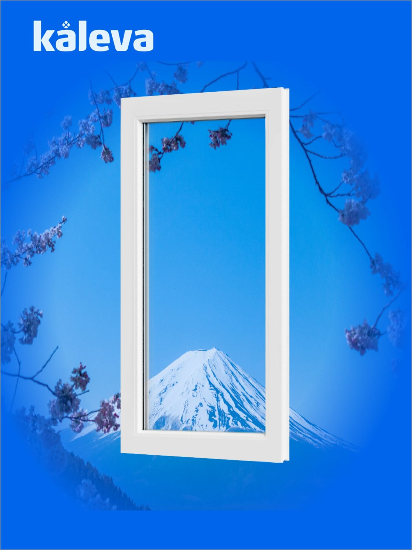 Пластиковое Окно ПВХ Kaleva 120х50 см одностворчатое глухое двухкамерный стеклопакет с энергосберегающим напылением