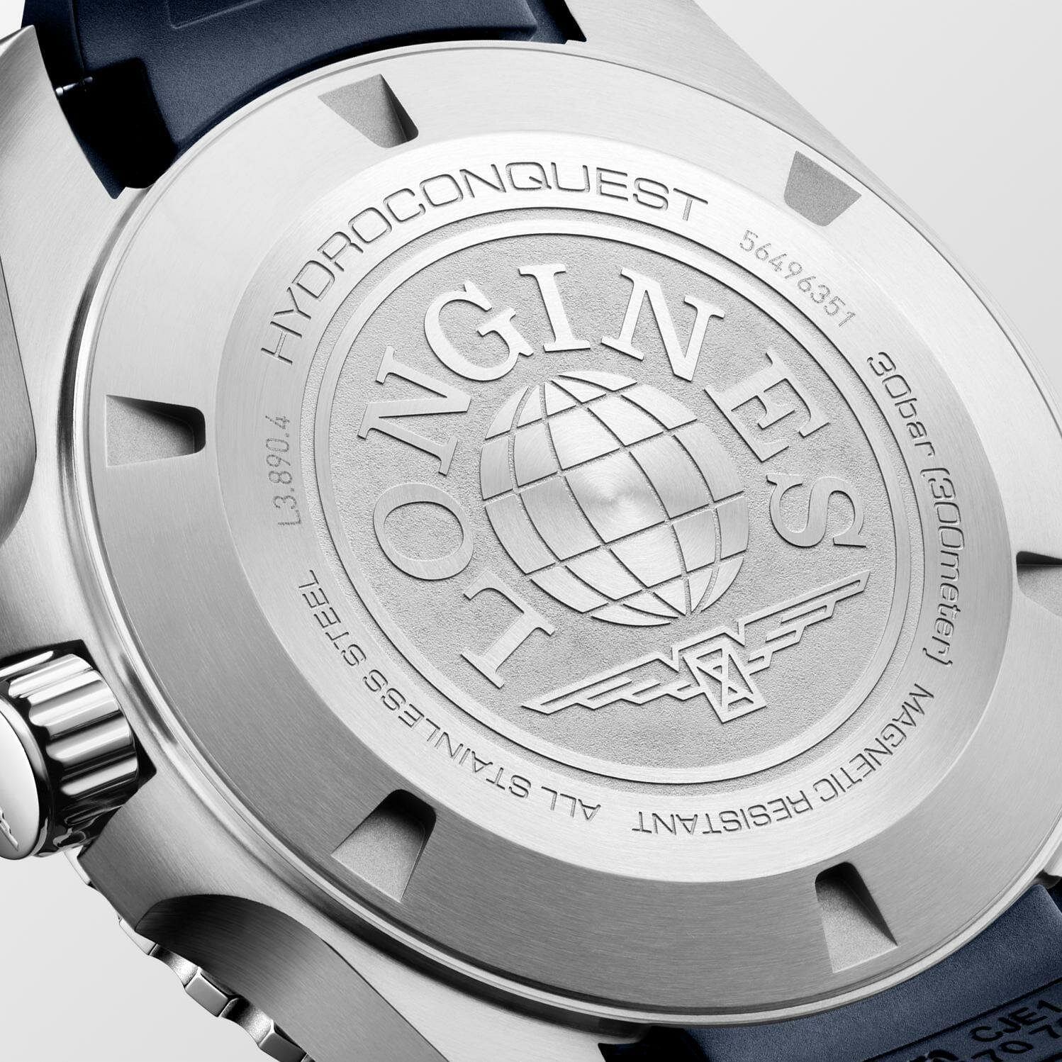 Наручные часы LONGINES, серебряный, синий — фото 1
