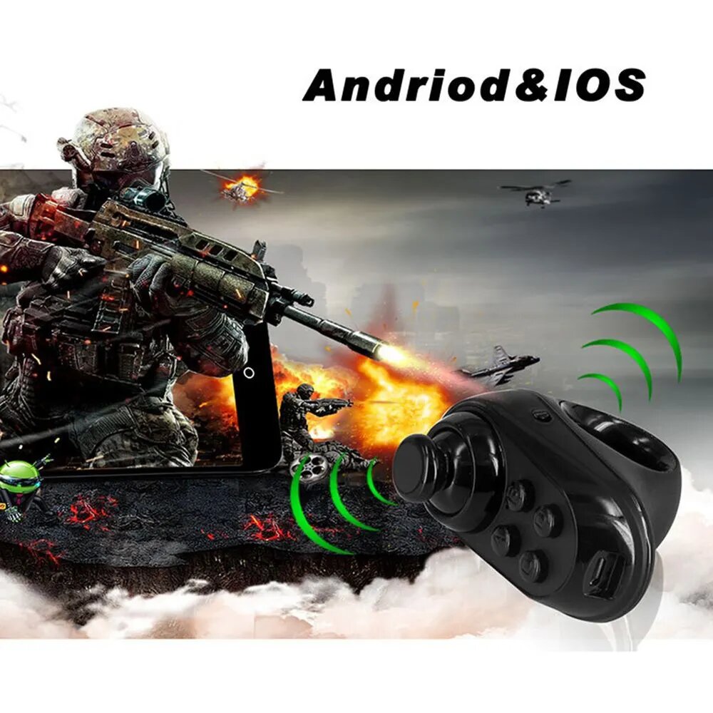 Беспроводной кольцевой VR-пульт R1 Black для iPhone и Android, пластик, 1 шт. Размер: 71x71x41 мм — фото 1