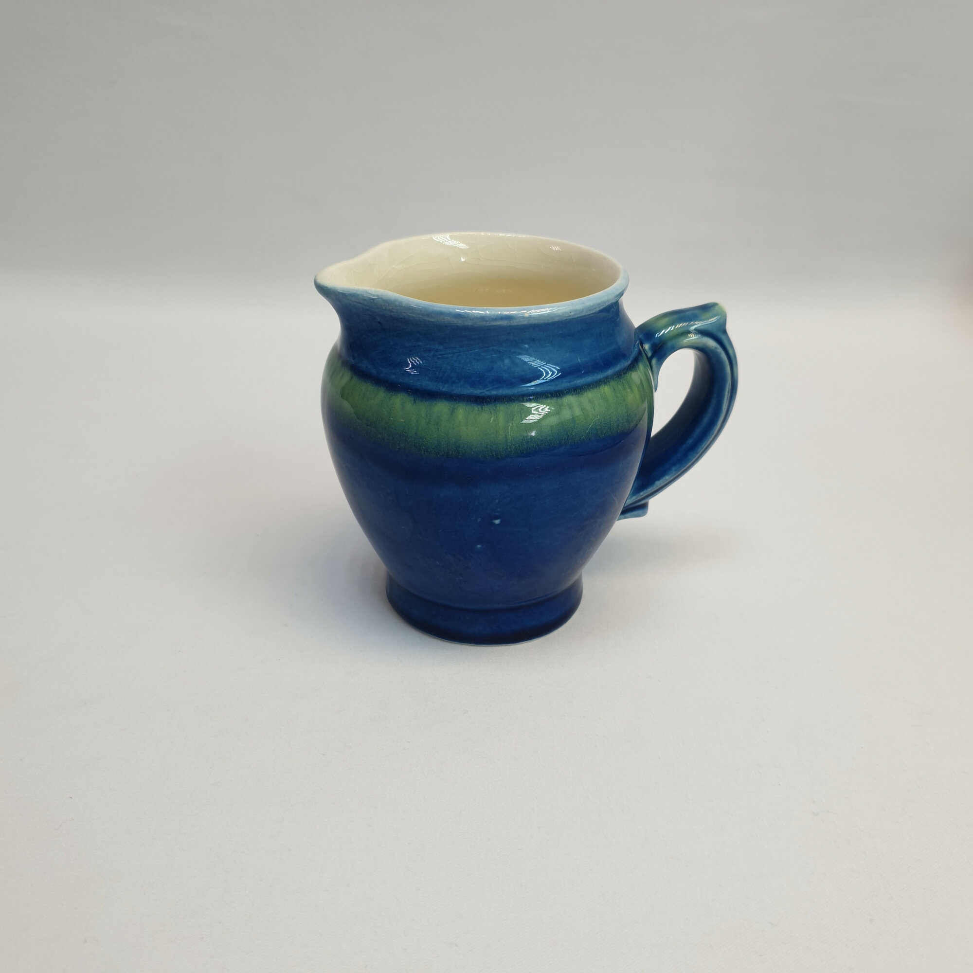 Винтажный молочник Конаково, обливная керамика 310 мл, СССР