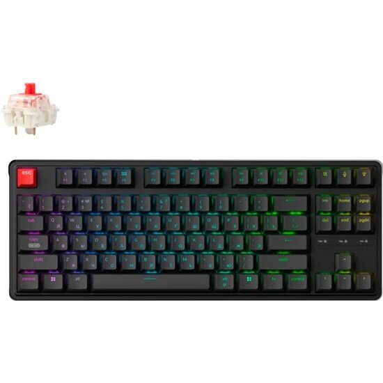 Проводная клавиатура Keychron C3 Pro 8K, Red Switches, Black (C3PX-H1Z-RU)