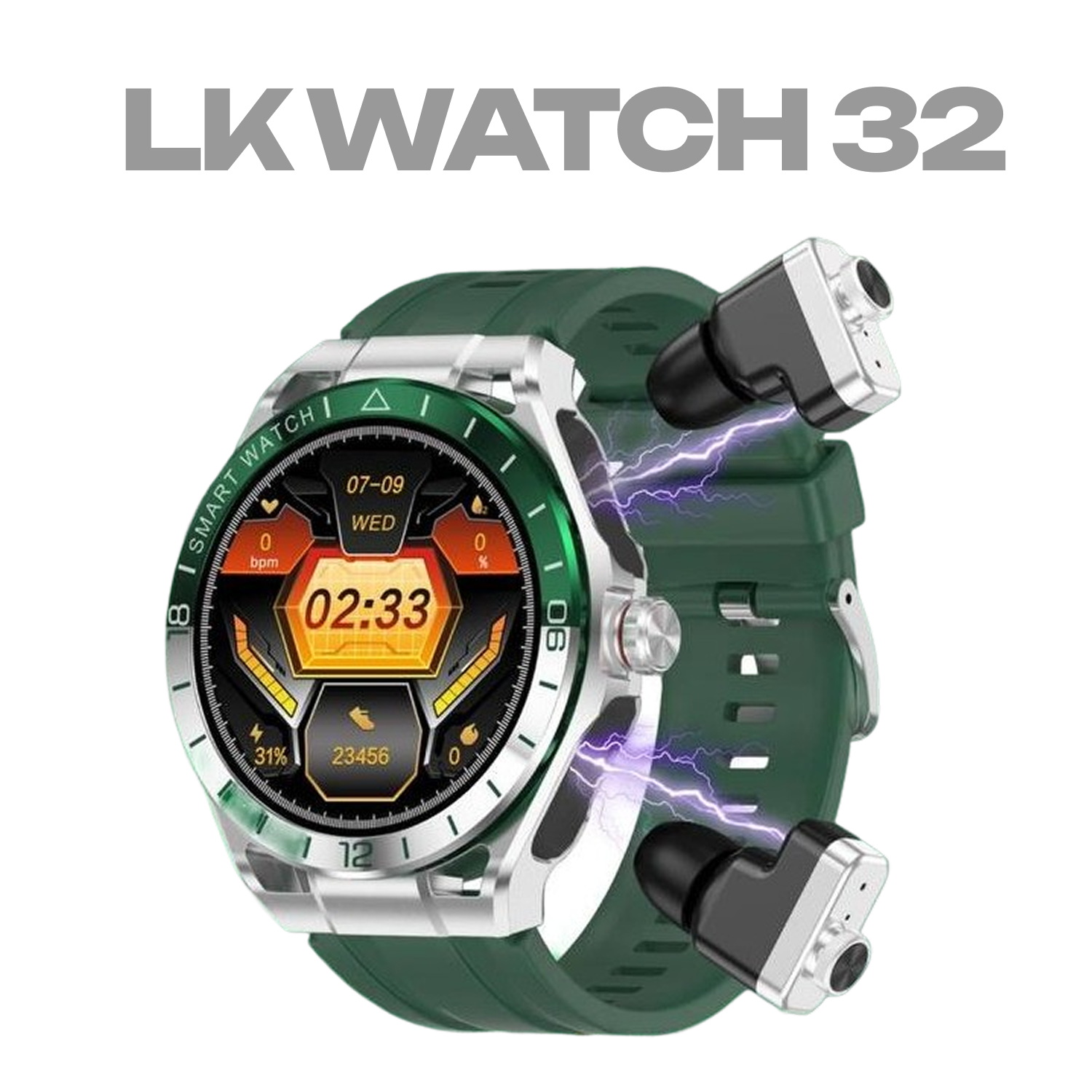 Умные смарт часы LK WATCH 32 с наушниками / Наручные часы Luckyroad, IP67