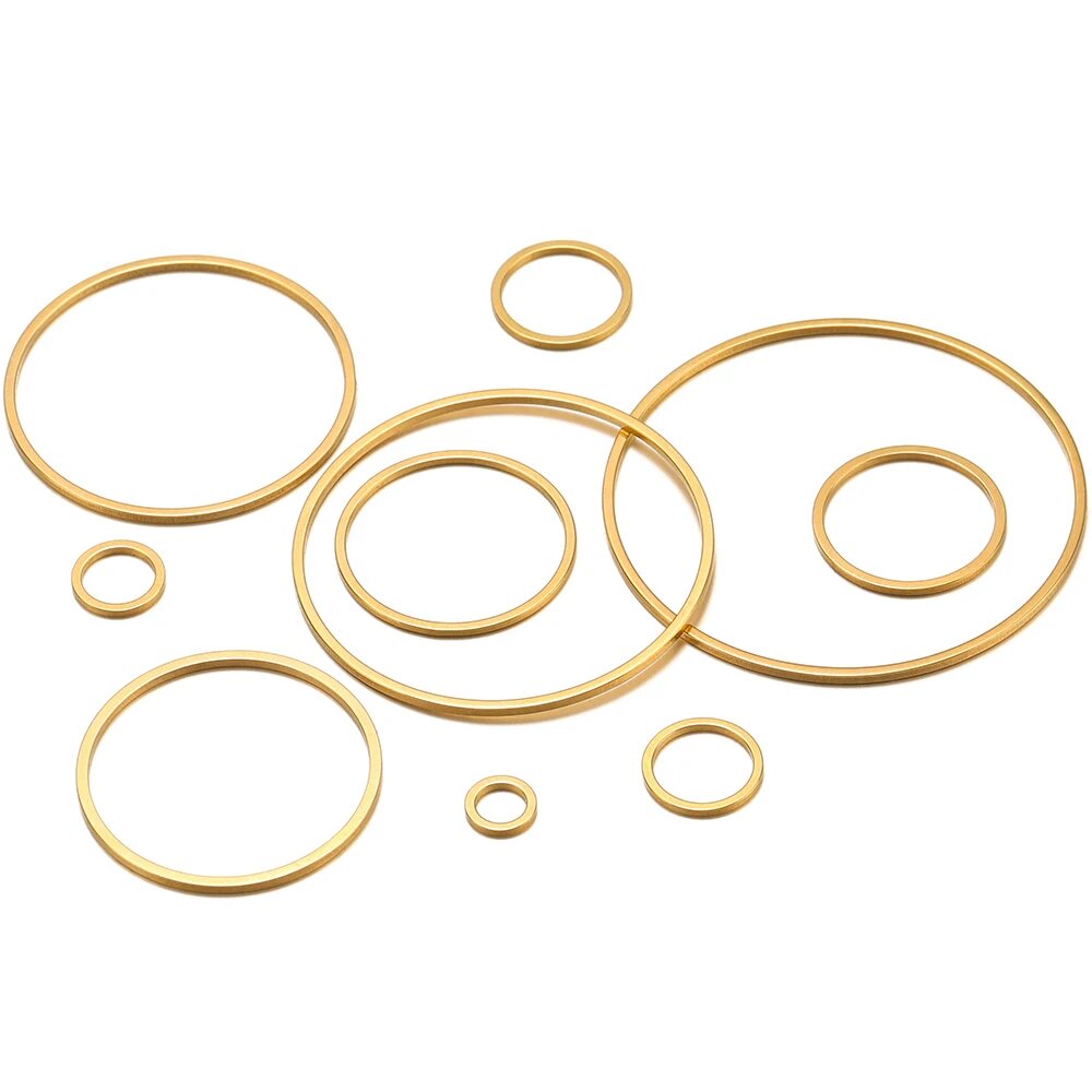 20 шт. Плоские безеля из нержавеющей стали Luksteel 8mm, Gold color