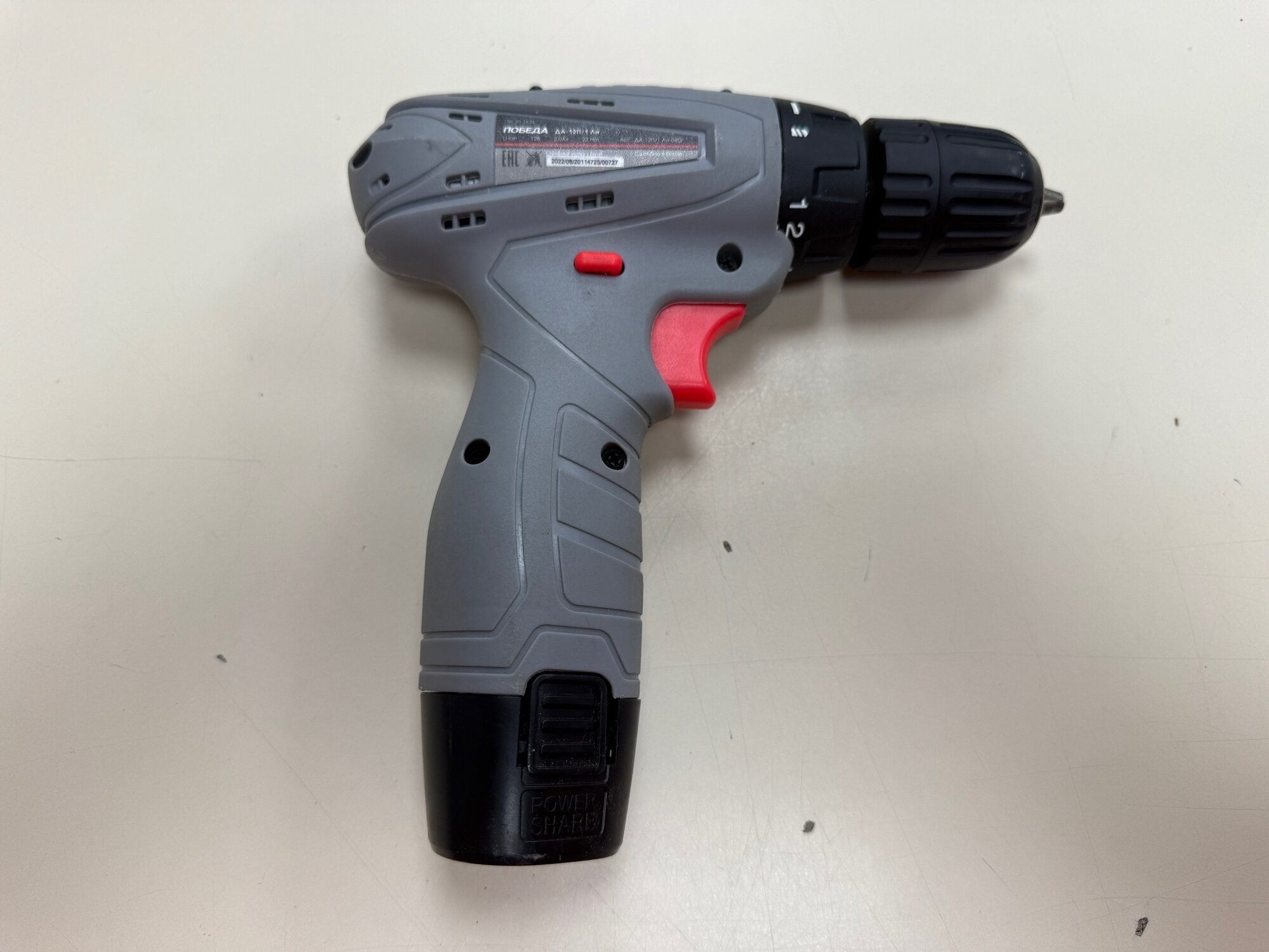 Аккумуляторная дрель-шуруповерт Победа ДА-12П/1 Ли (180201626) Б/У уценка