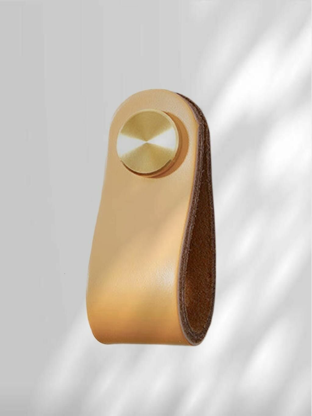 Кожаные кольцевые ручки для ящиков, телесный цвет