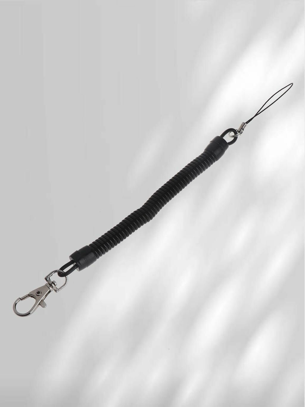 Ретрактивный ключ-браслет с пружиной, Черный