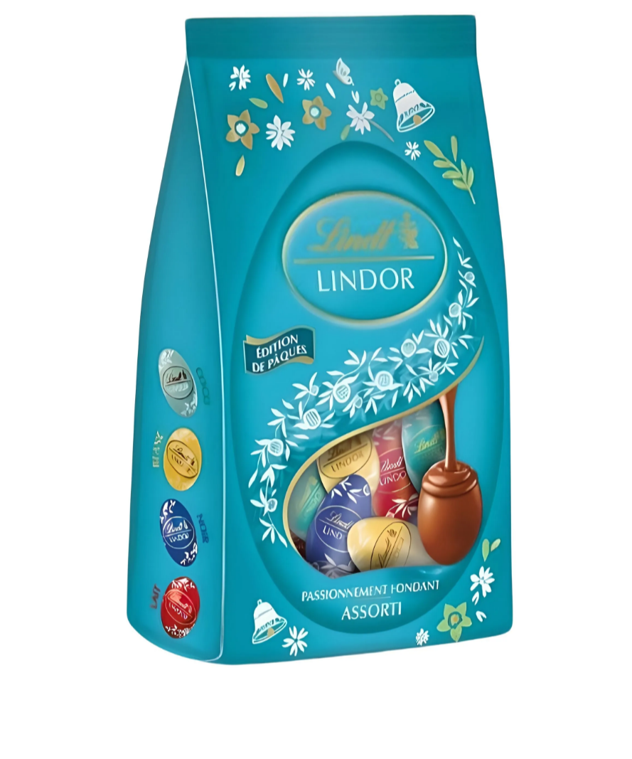 Шоколадные пасхальные яйца LINDT Lindor edition de paques, (Ассорти), 180 гр, Германия.