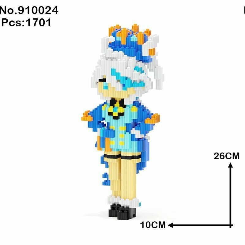 Конструктор пластиковый Bricks 3D Фурина Genshin Impact 1701 Деталей
