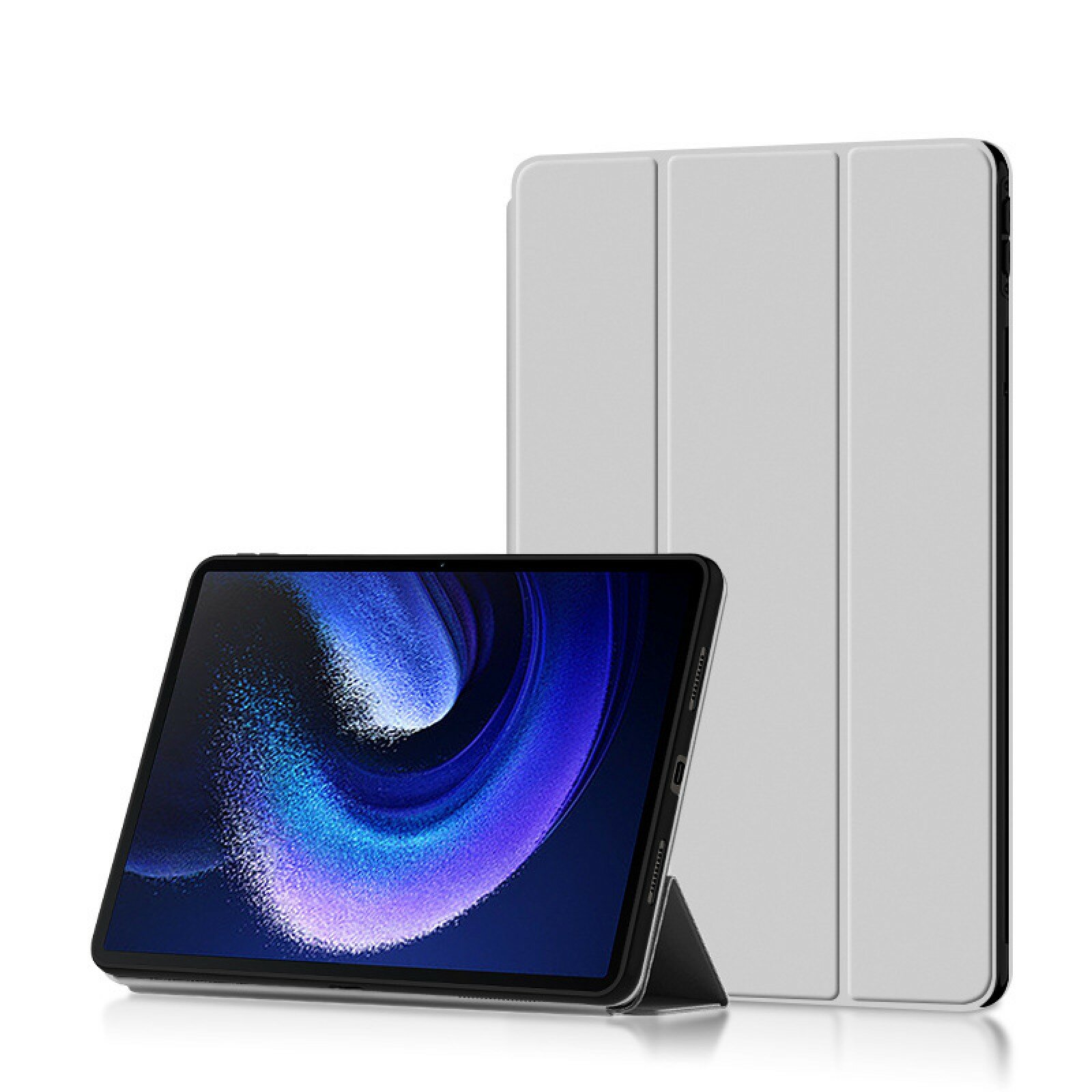 Чехол-обложка MyPads iL Sottile для Xiaomi Pad 6 Max 14 ультратонкий серый пластиковый