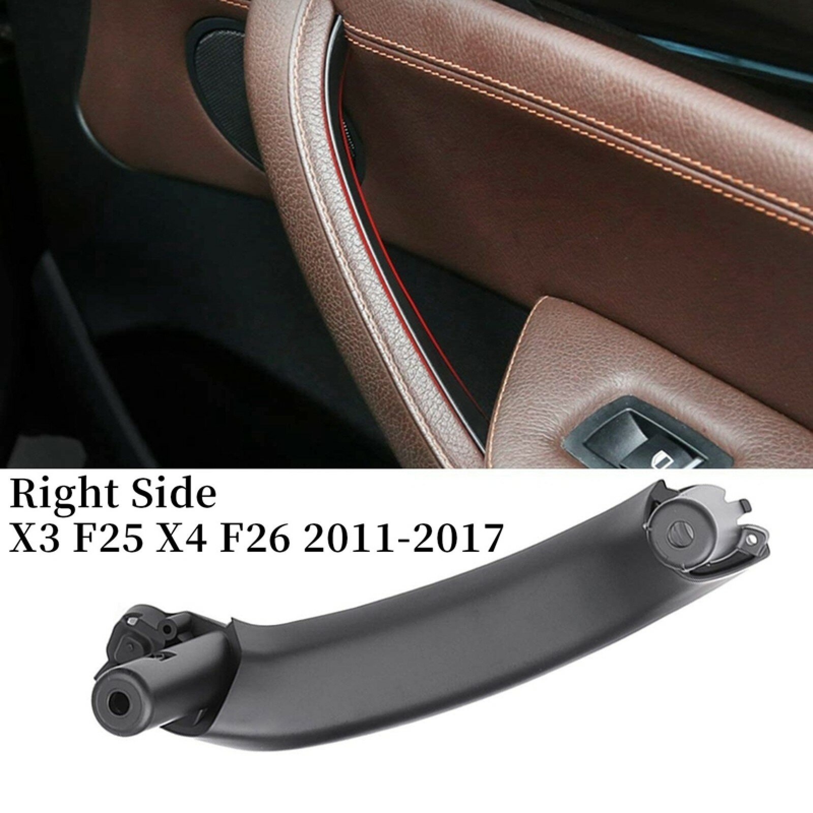 Внутренняя дверная ручка накладка MyPads для BMW X3 F25 и X4 F26 2011-2017 правая черная