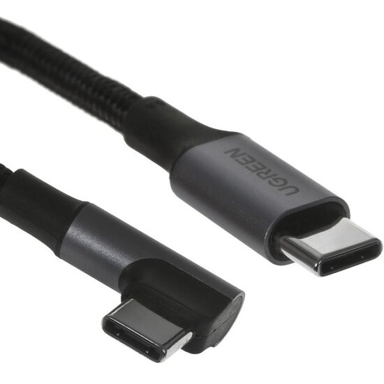 Кабель Ugreen US334 USB-C - USB-C, 5A, 1м, черный (70643)