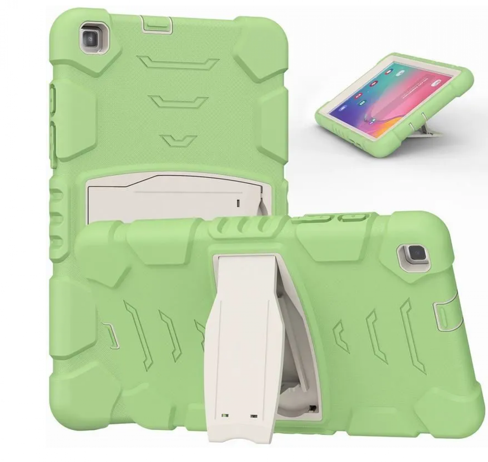 Противоударный усиленный чехол-бампер MyPads для Samsung Galaxy Tab A7 10.4 SM-T500 зеленый