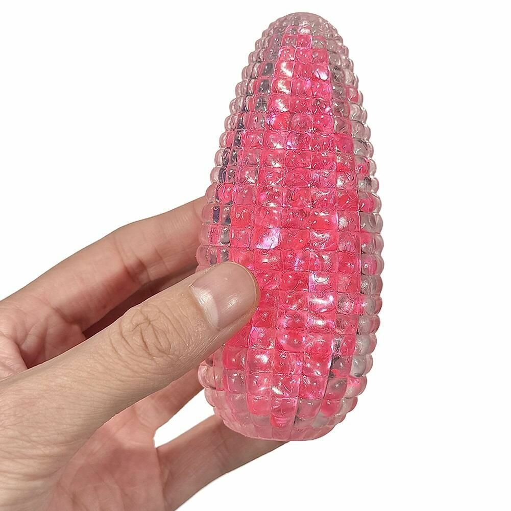 Игрушка-антистресс в виде кукурузного початка из стеклянного кристалла.