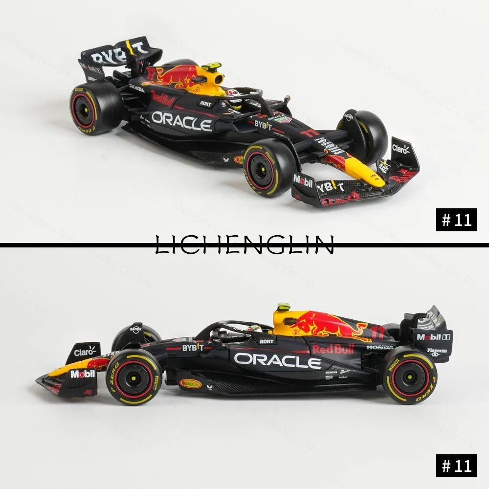 Bburago F1 Racing Red Bull Racing RB19 (2023) #11 Sergio Perez 1:43 масштабная модель гоночной машинки — фото 1