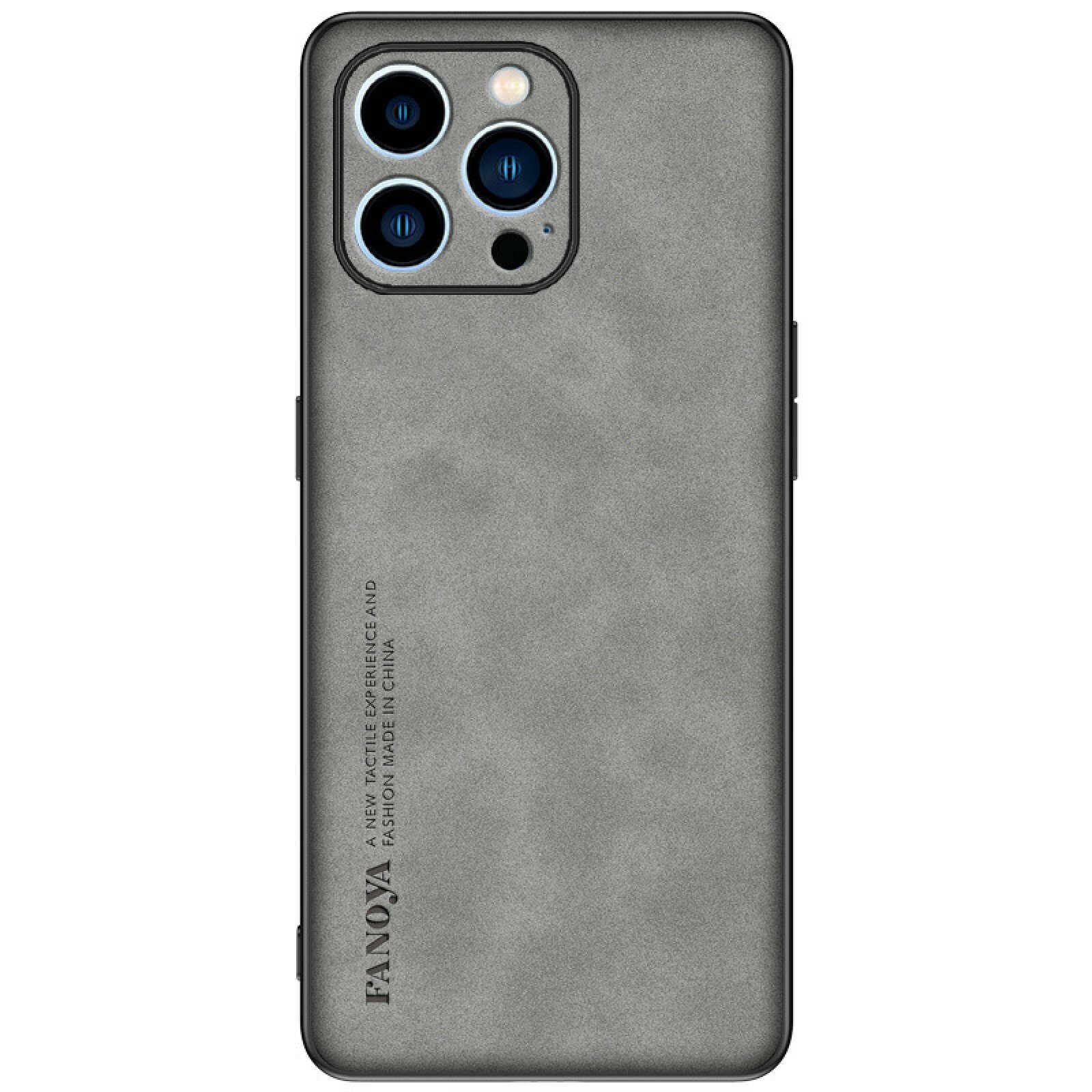 Чехол-бампер MyPads Sotto Fanoya для iPhone 16 Pro из силикона с эко-кожей, серый