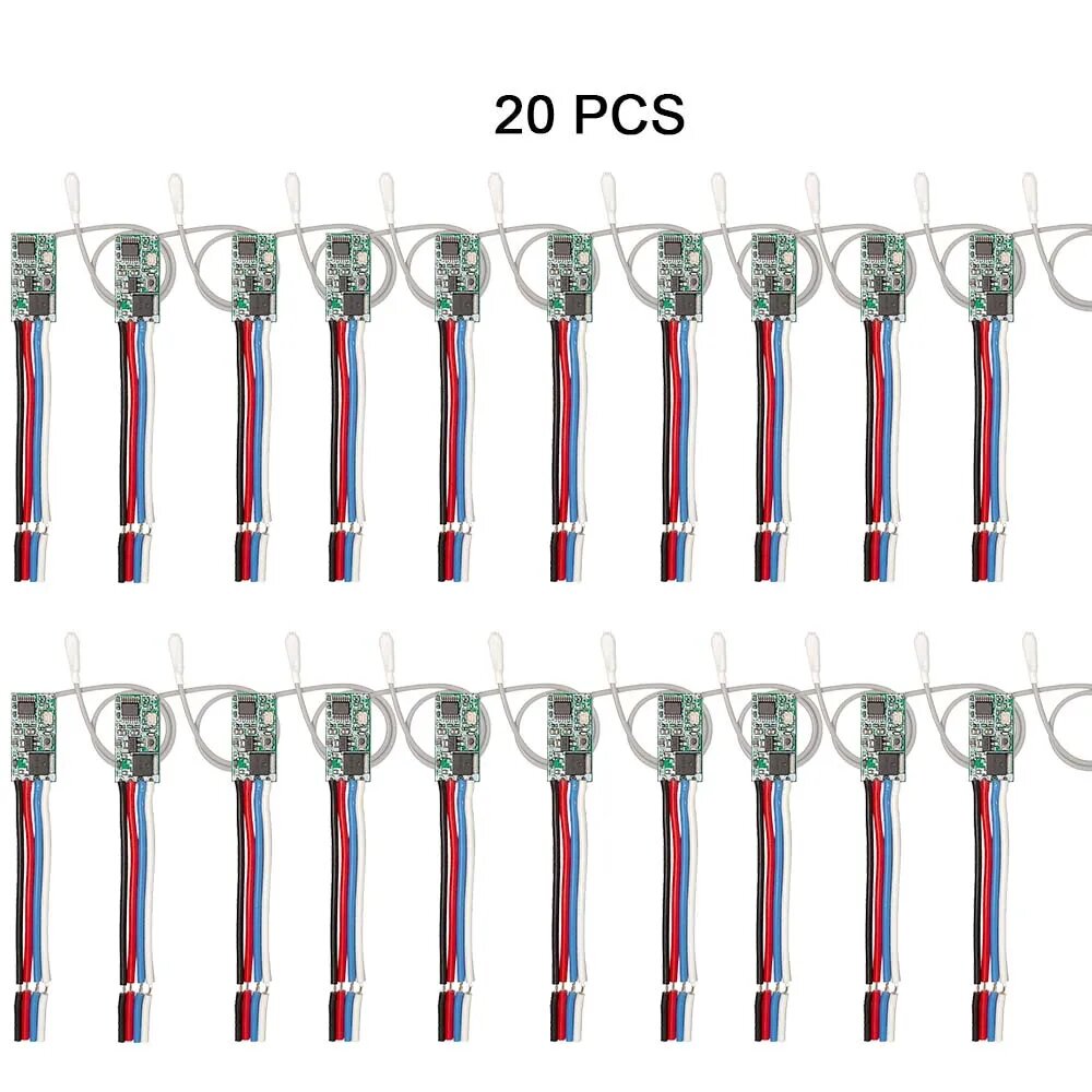 20шт. Беспроводной RF пульт QIACHIP KT05-4, Цвет: 20PCS