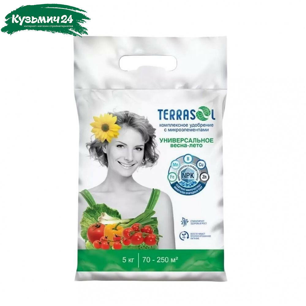 Удобрение TerraSol + Весна-лето универсальное, с микроэлементами, 5 кг