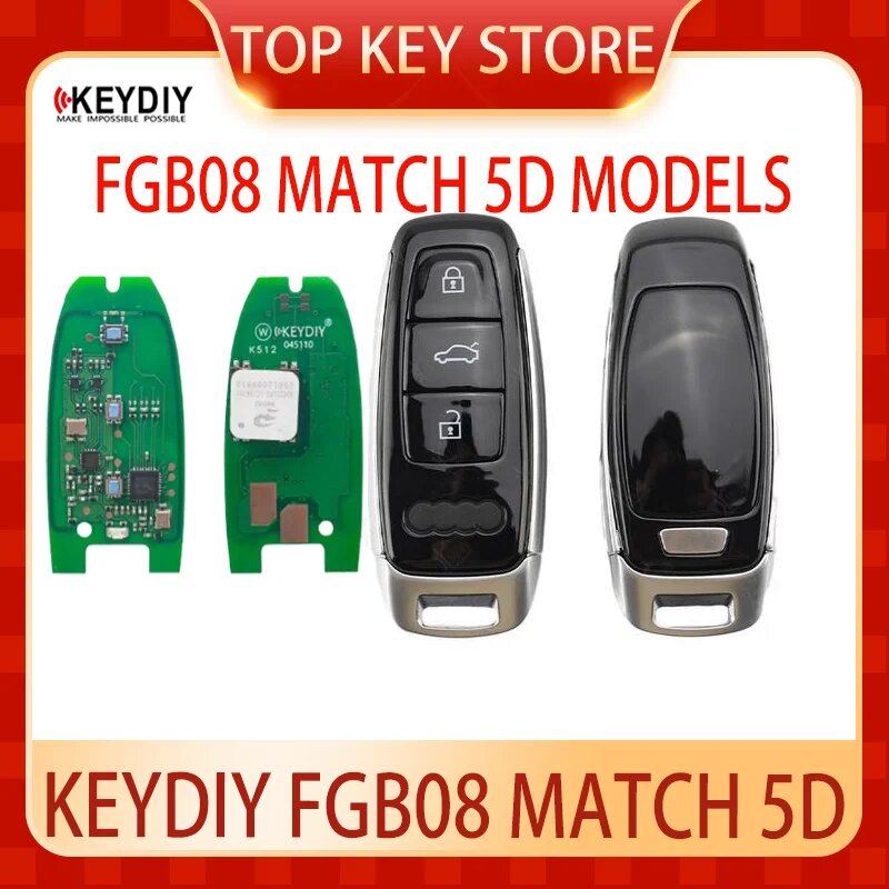 KEYDIY KD FGB08 — встроенный бюджетный смарт-ключ с программой 5D, система бесключевого доступа MLB/MQB без UWB, поддержка моделей 5D, возможность изменения ID.