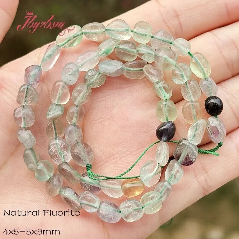 Натуральные флюорит бусины jbyzbsm 15 дюймов Изумрудный, 5x9mm Irregular