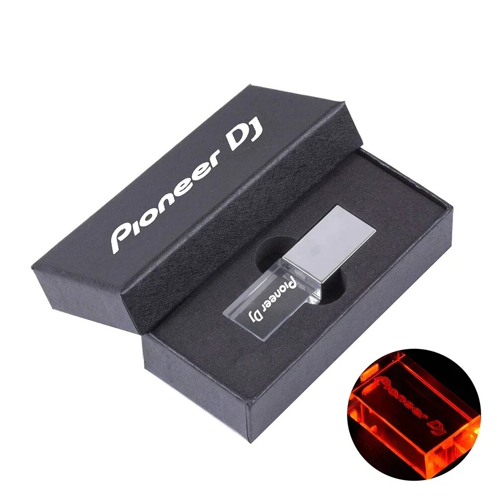 Pioneer DJ Crystal USB 2.0 флэш-накопитель 128 ГБ 16 ГБ, Silver gold with box