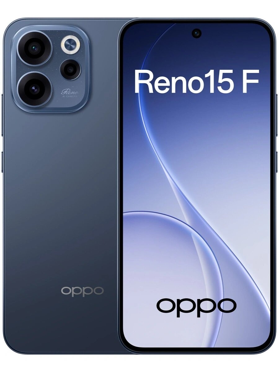 Смартфон Oppo Reno15 F 5G 512Gb 12Gb синий 3G 4G 2Sim 6.57" AMOLED 1080x2372 And16 50Mpix 802.11 a/b/g/n/ac NFC GPS