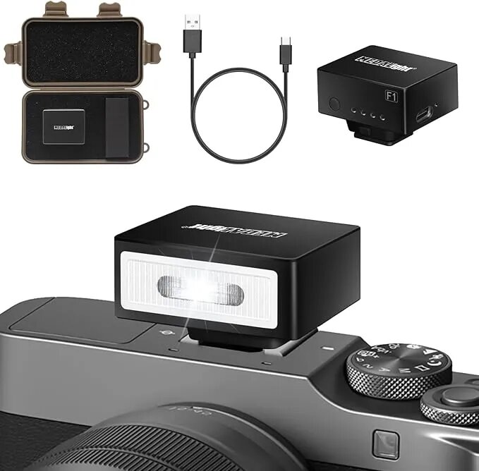 Миниатюрная вспышка F1 для камер Ricoh (GR3/GR3X и т. д.), Fuji/Sony ZV1/Nikon/Canon, цифровых пленочных камер