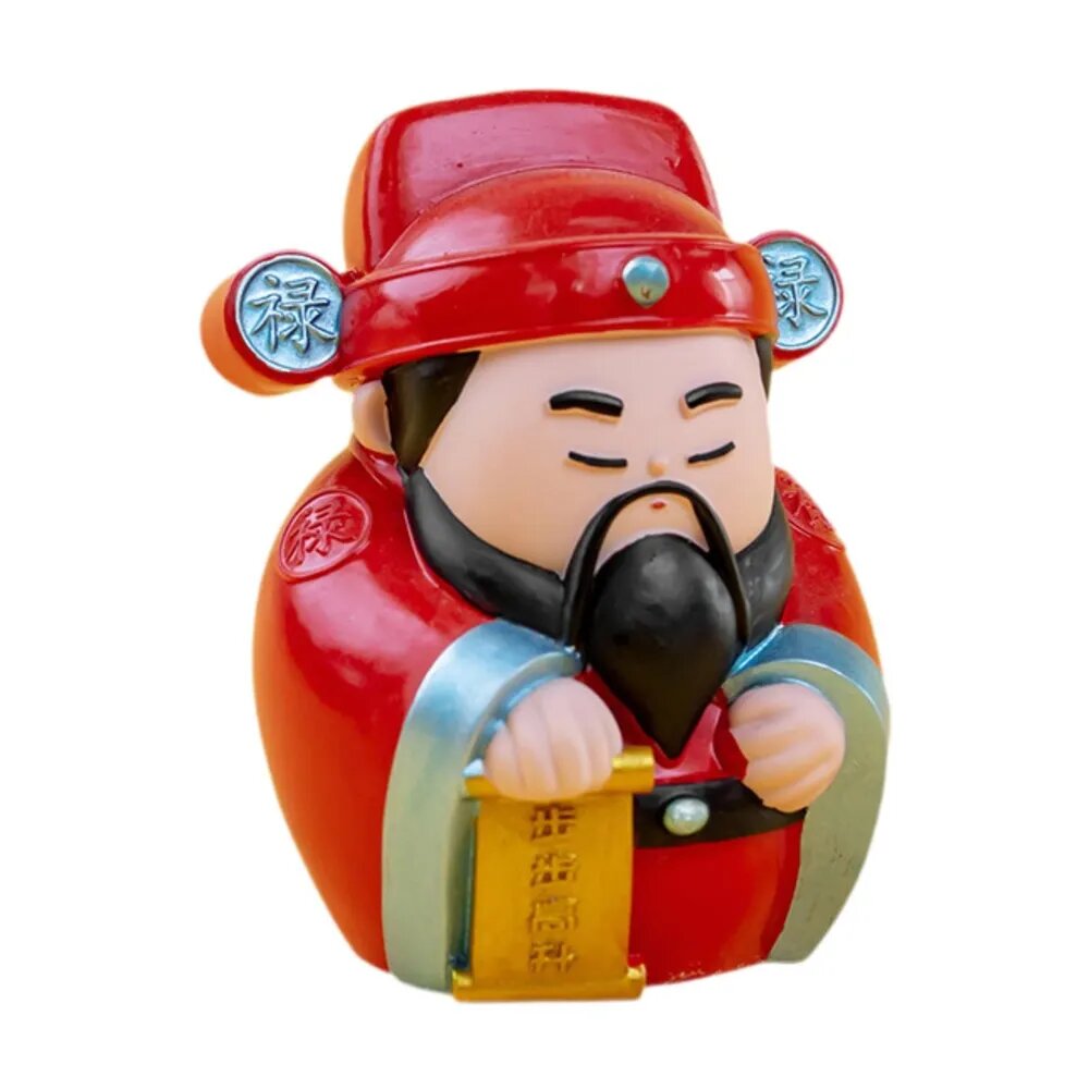 Миниатюрная фигурка китайского бога удачи, статуэтка из смолы, настольное украшение для дома и офиса, подарок на Новый год, стиль D